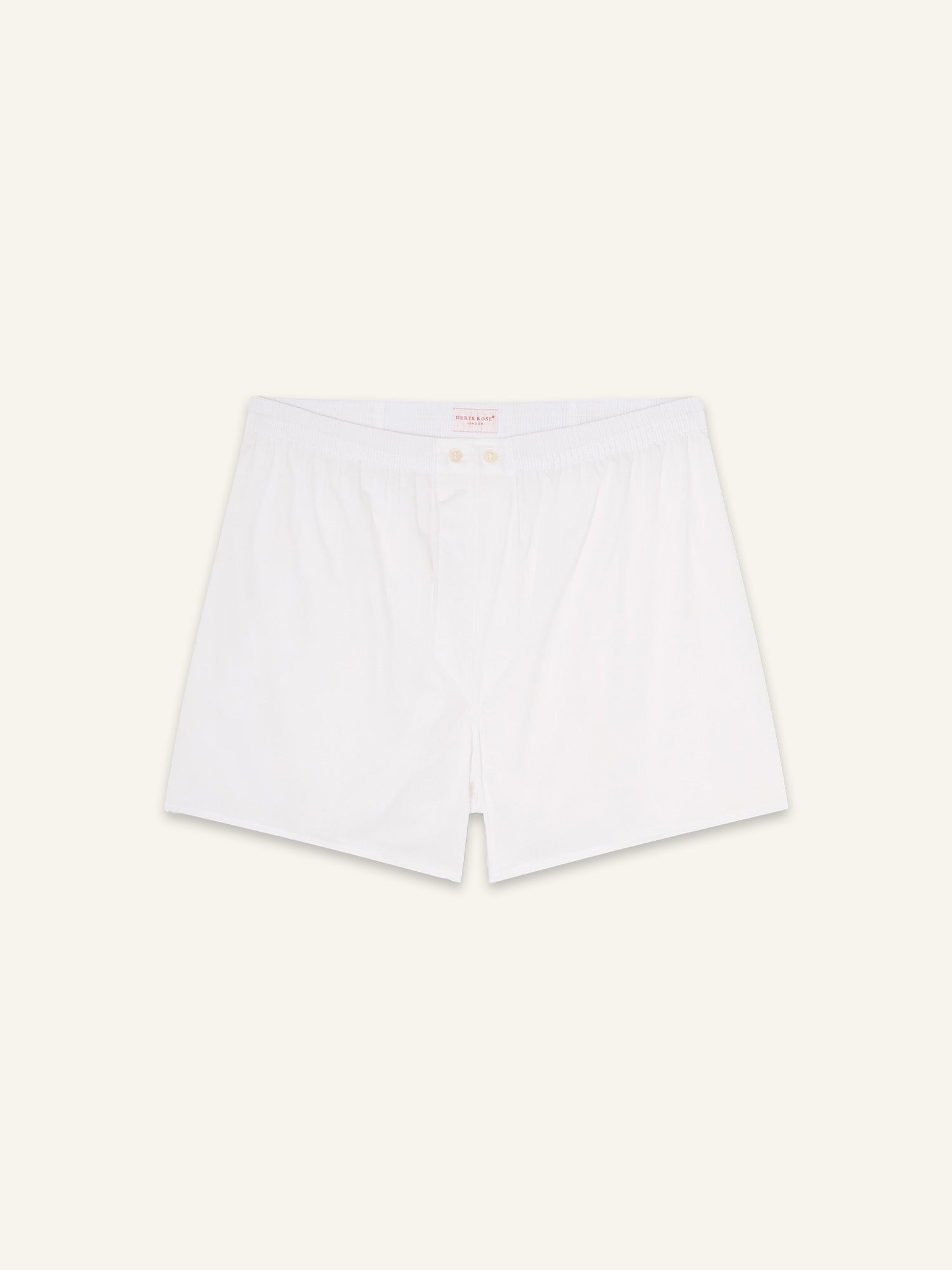 Derek Rose Poplin Boxer Shorts White